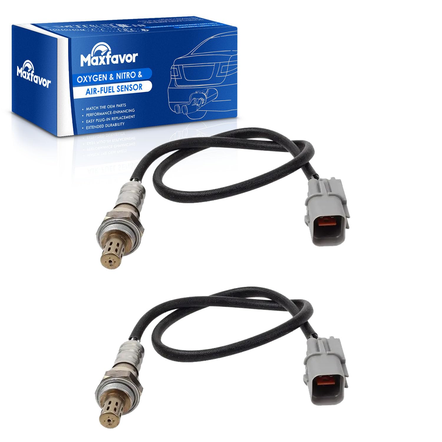 Amazon.com: Maxfavor 2Pcs Upstream Downstream Oxygen Sensor O2 Sensor ...
