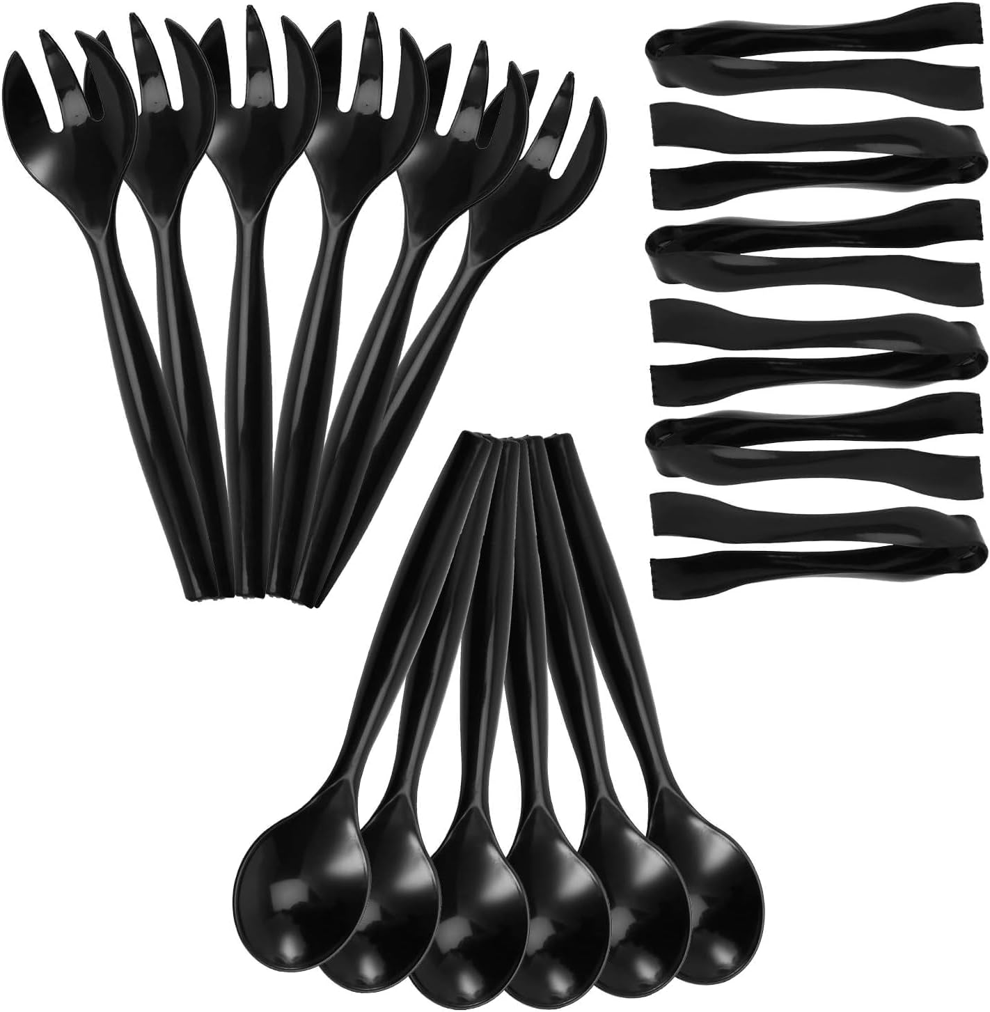 Amazon.com: Heavy Duty Disposable Plastic Serving Utensils, Three ...
