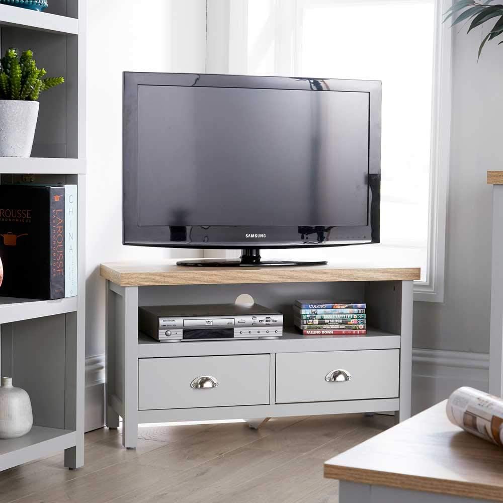 Florence TV corner unit with 2 drawers. Quality corner TV cabinet in ...
