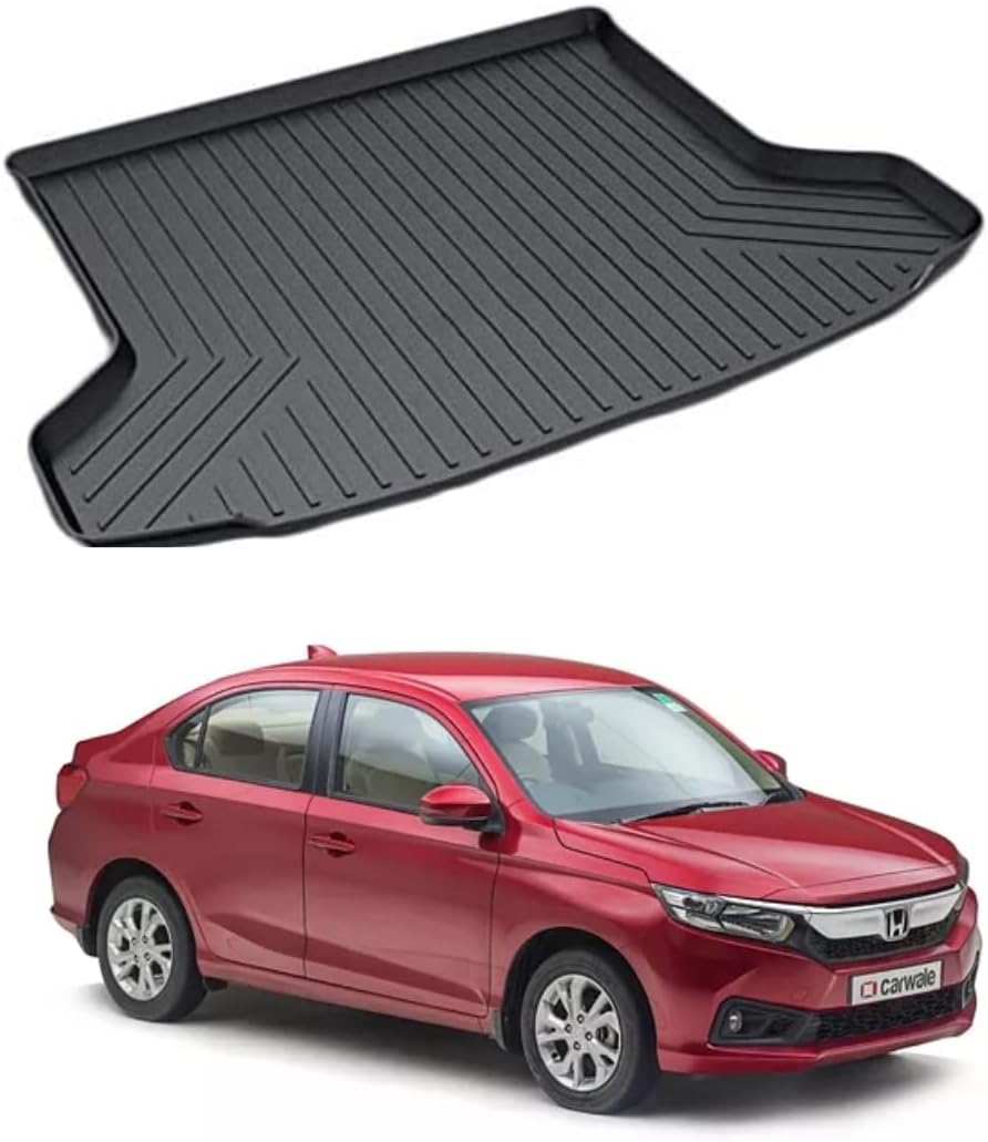 Hi Art Rear Waterproof Tray Boot Trunk Mat Compatible with Honda Amaze ...