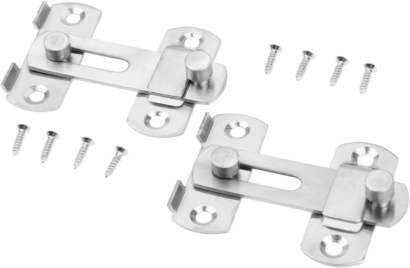 Amazon.com: 2Pcs Flip Door Latch Flap Latch Bolt Lock Stainless Steel ...