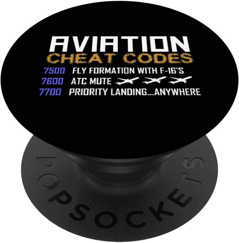 Amazon.com: Aviation Cheat Codes 7600 ATC Mute airplane pilot gift ...