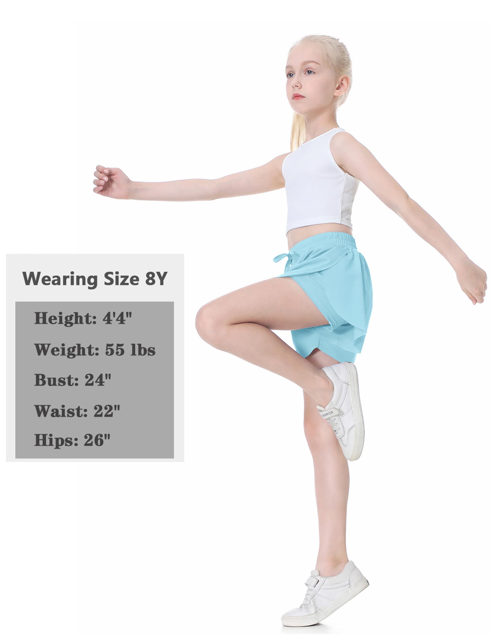 Snapklik.com : Girls Shorts Butterfly Flowy Athletic Dance Cheer ...