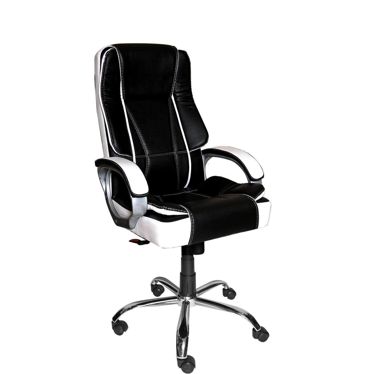Triumph Leatherette Office Chair (Black & White) : Amazon.in: Home ...
