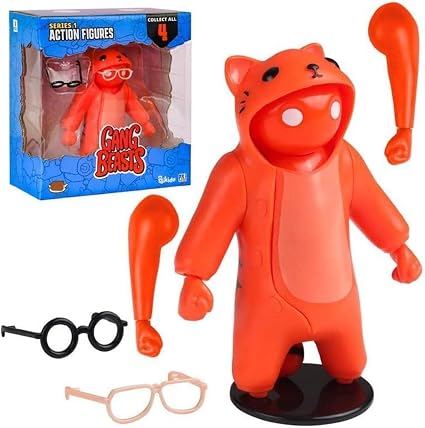 Amazon.com: Gang Beasts Red Cat Costume Character Action Figure Video ...