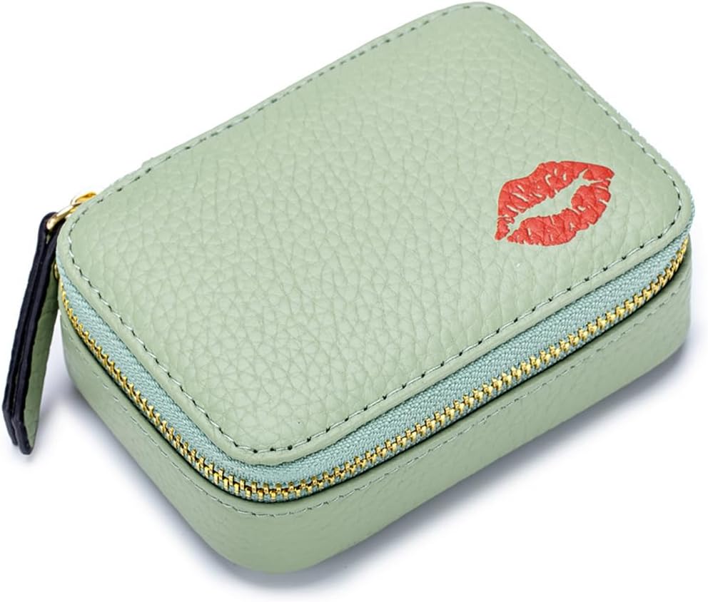 Amazon.com: Genuine Leather Lipstick Case with Mirror for Purse ...