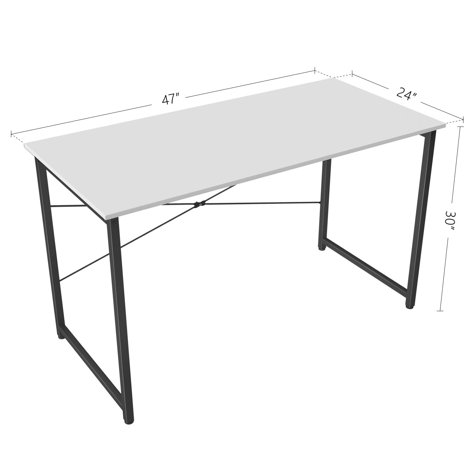 Cubicubi Computer Desk 47" Home Office Laptop Desk Study Writing Table ...