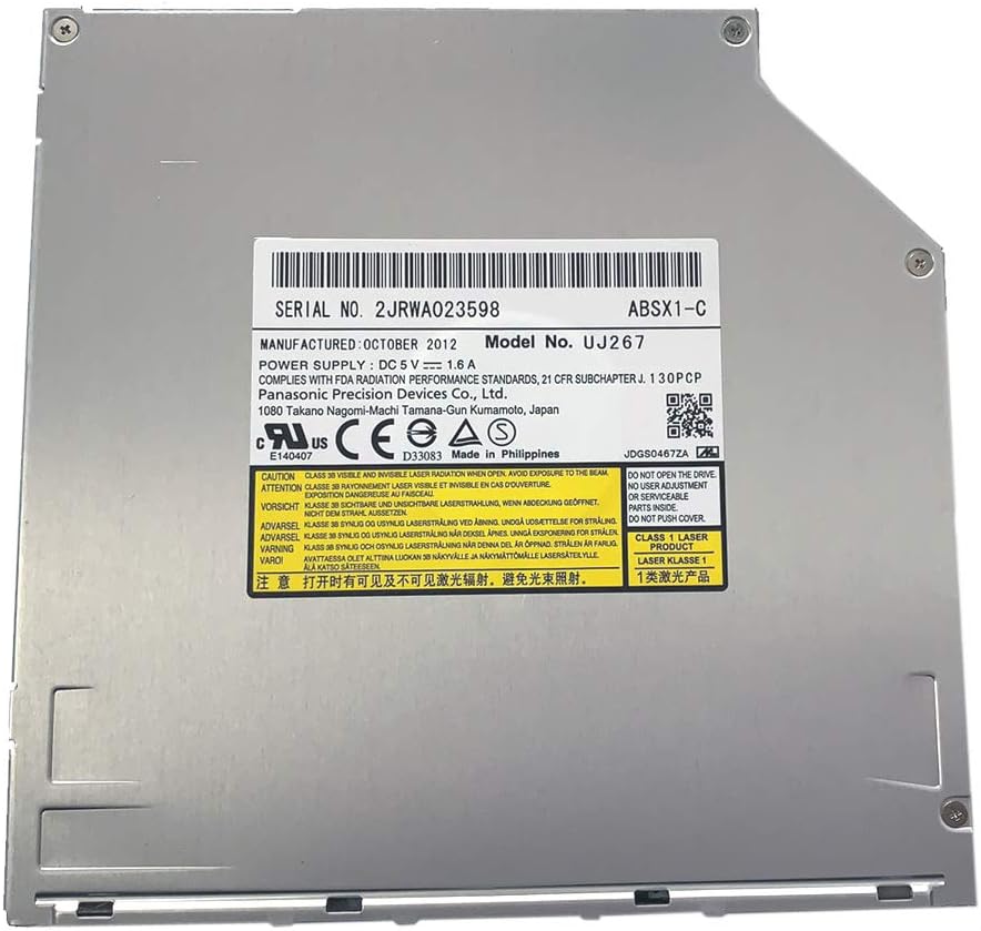 Amazon.com: UJ267 UJ-267 9.5mm SATA Slot-in 6X 3D Blu-ray Burner BD RW ...