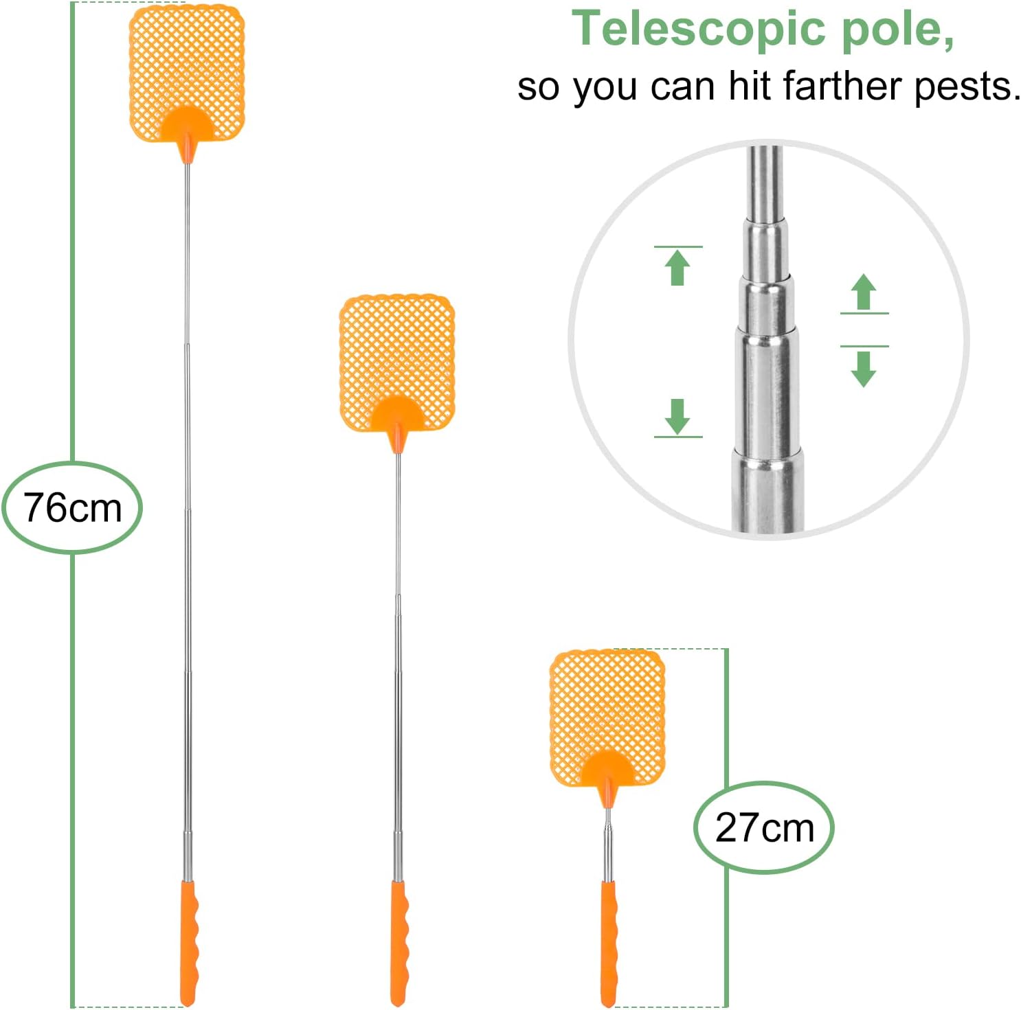 KARLLIU Fly Swatter, 6 Pcs Fly Swatter Stable Fly Swatter Funny ...