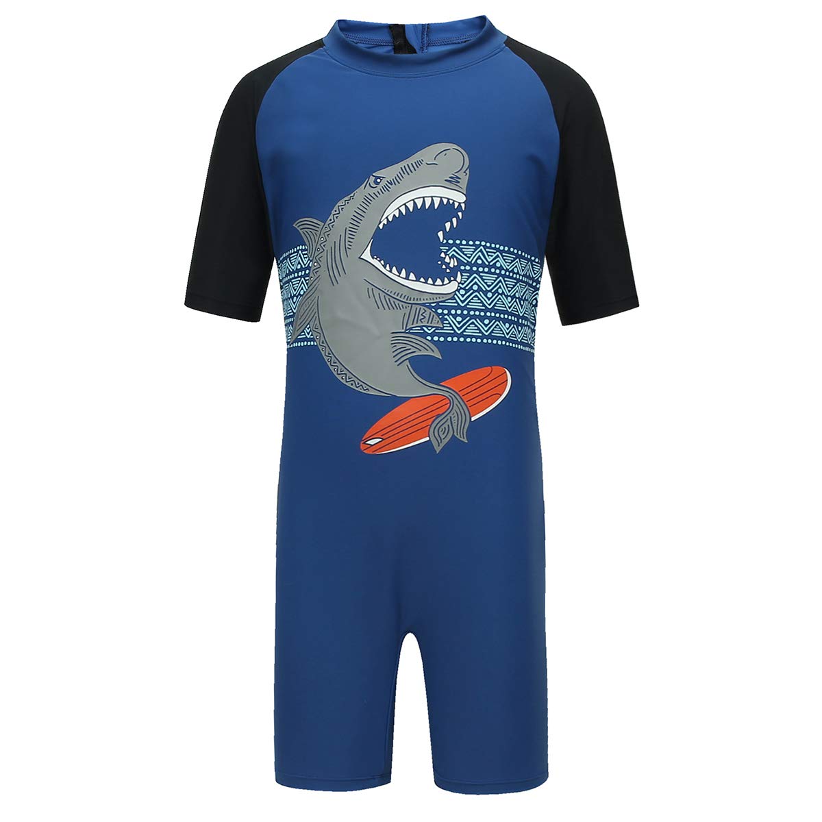 Snapklik.com : Boys One Piece Rash Guard Swimsuit Short Sleeve UPF 50 ...