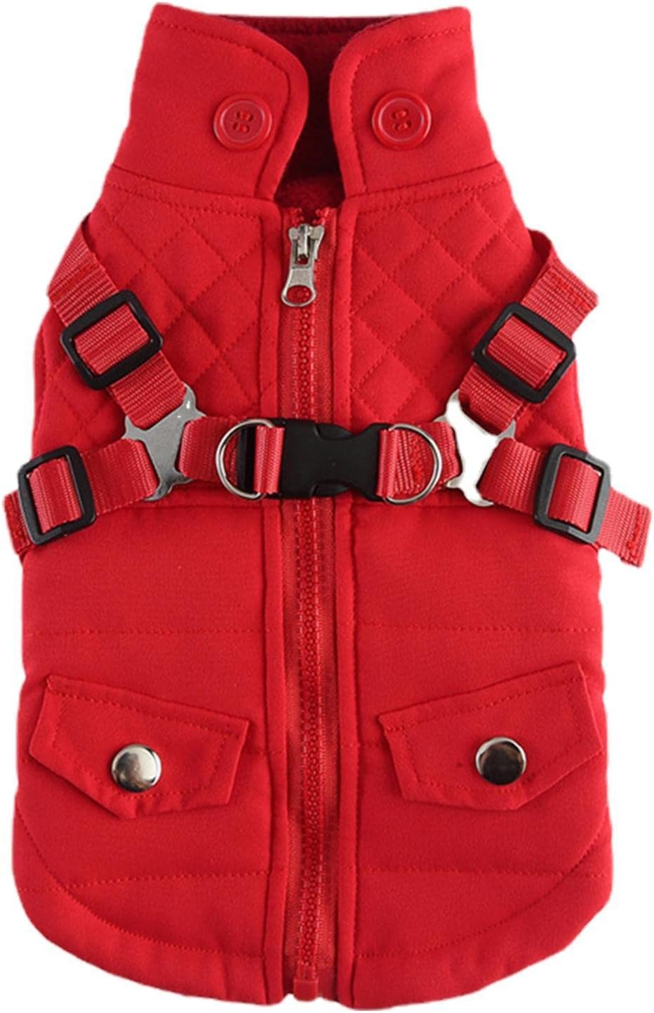 Flyhome Pet Warm Jacket,Waterproof Jackets with Harness and D Rings ...