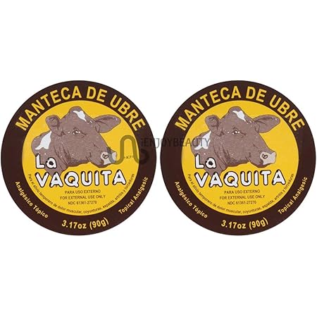 Amazon.com: Manteca De Ubre La Vaquita 3.17 Oz. Topical Analgesic ...