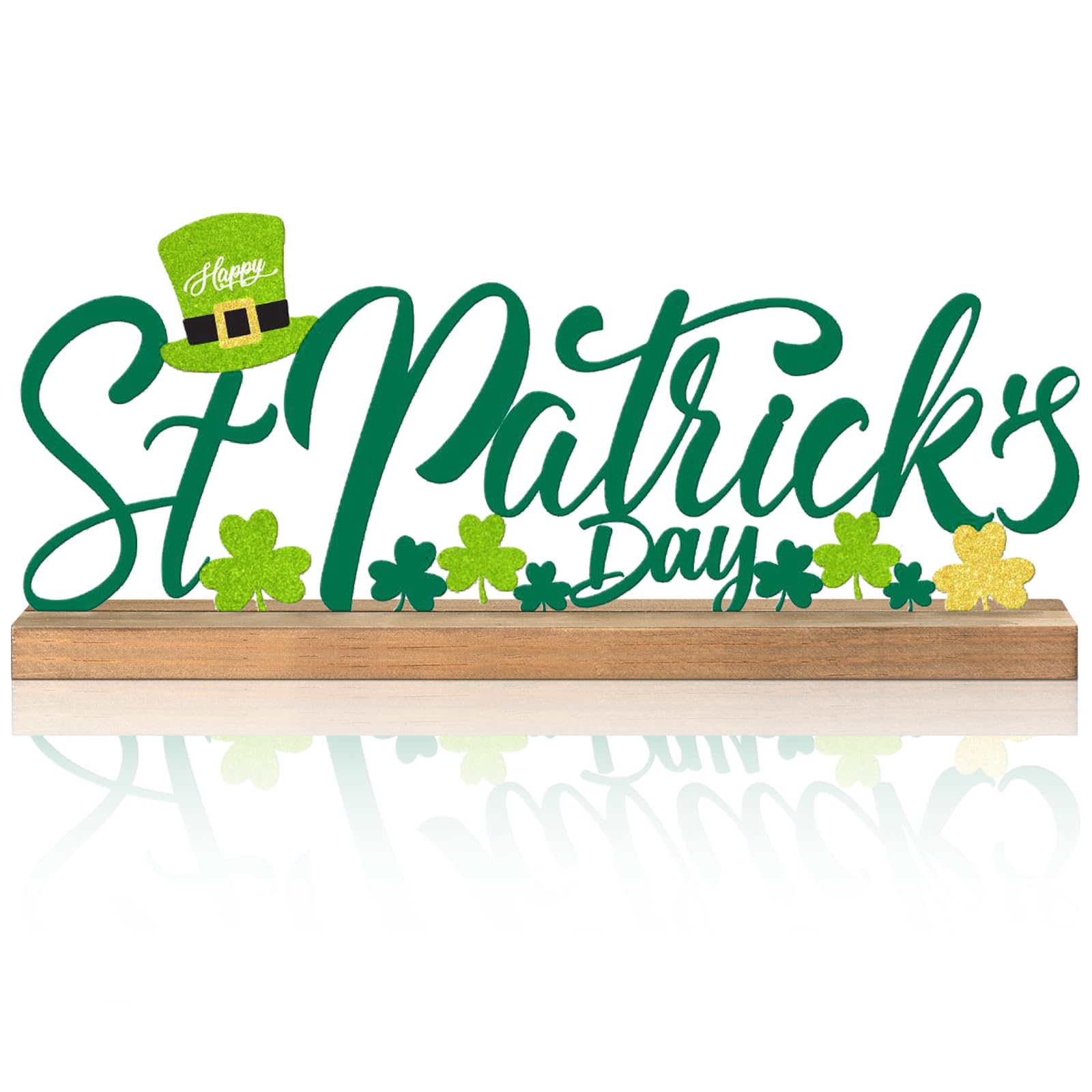Amazon.com: MiniInflat Happy St.patrick's Day Metal Sign Rustic Table ...