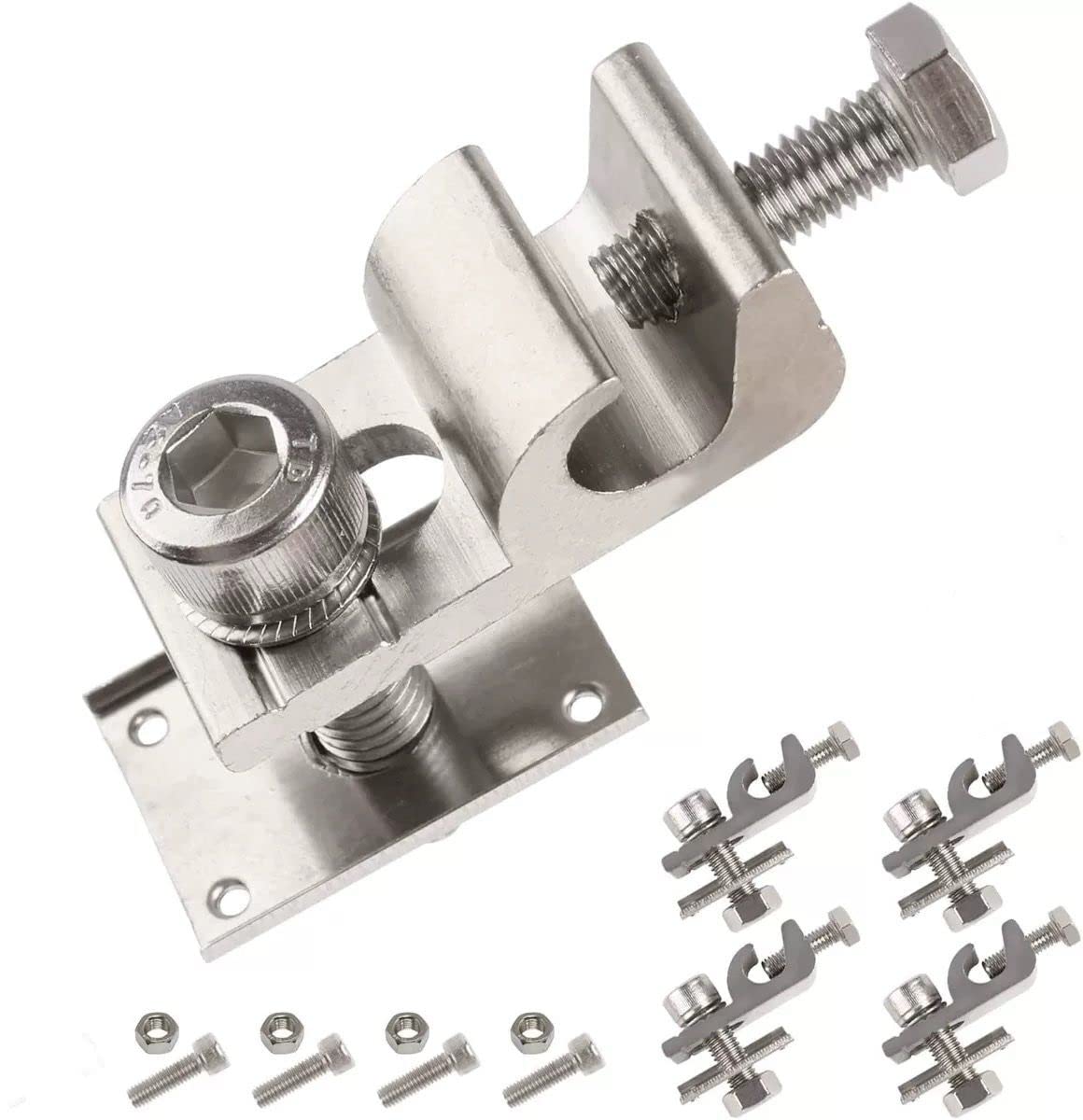 Buy EVARSOL 4Sets Solar Panel Photovoltaic Bolt-On Coupling Earthing ...