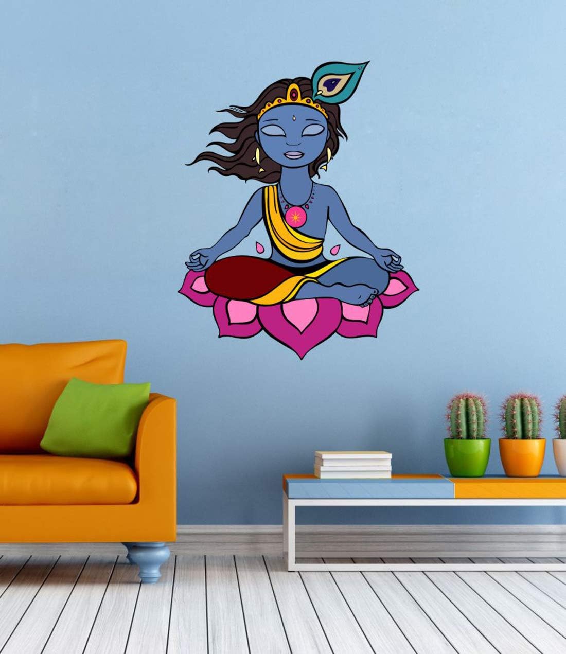 Decal O Decal Vinyl ' Krishna with Butter Pot ' Wall Stickers ...
