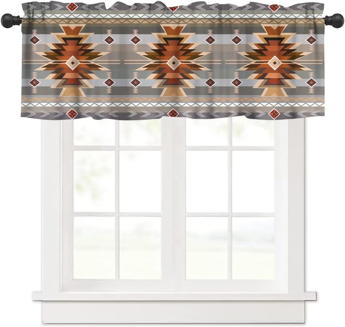 Amazon.com: SHElifestyle Tribal Aztec Window Valance Curtain, Navajo ...