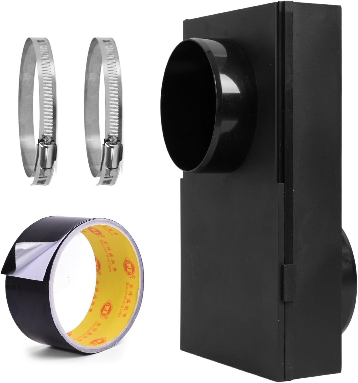 Amazon.com: Rubber Round to Oval Duct Connector with Steel Worm Drive ...