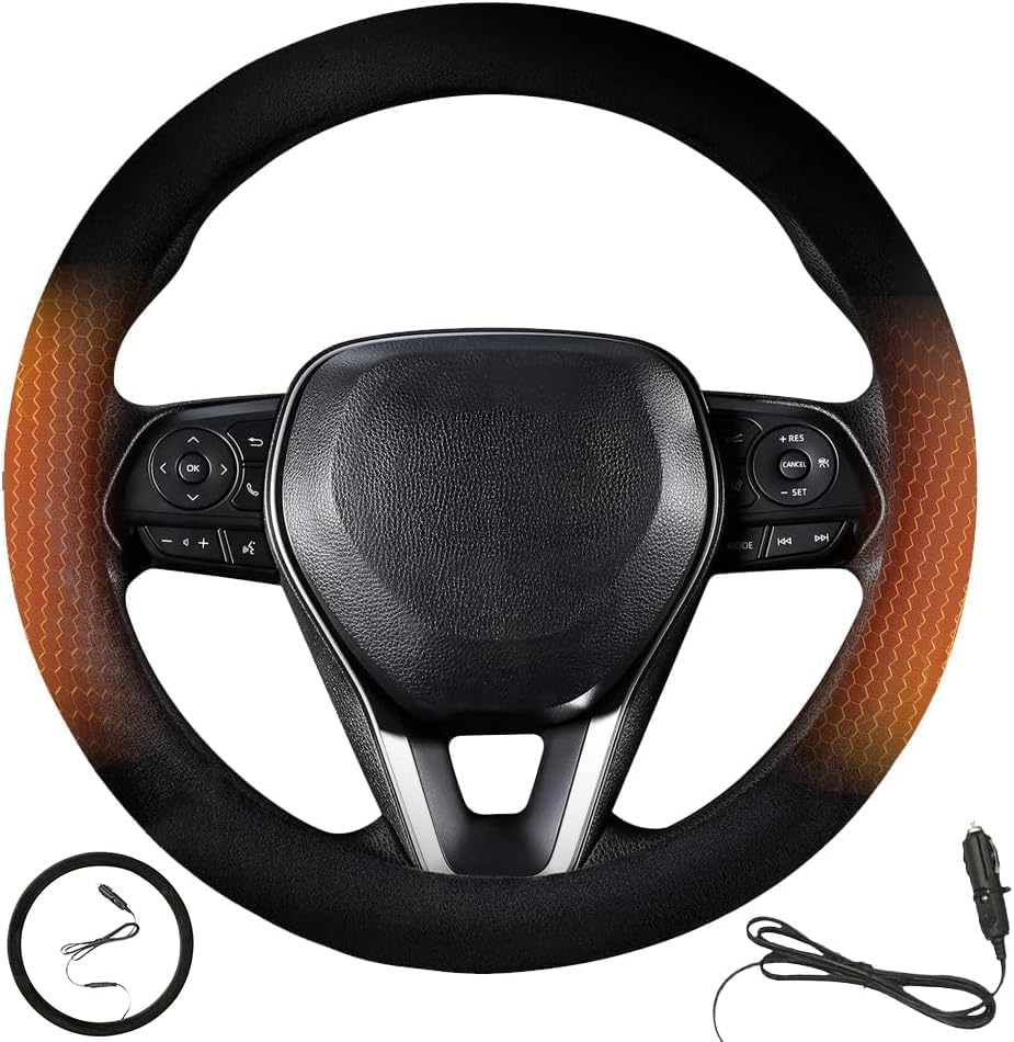 Car Steering Wheel Heated Cover, Vehicle Hand Warming Steering Wheel ...