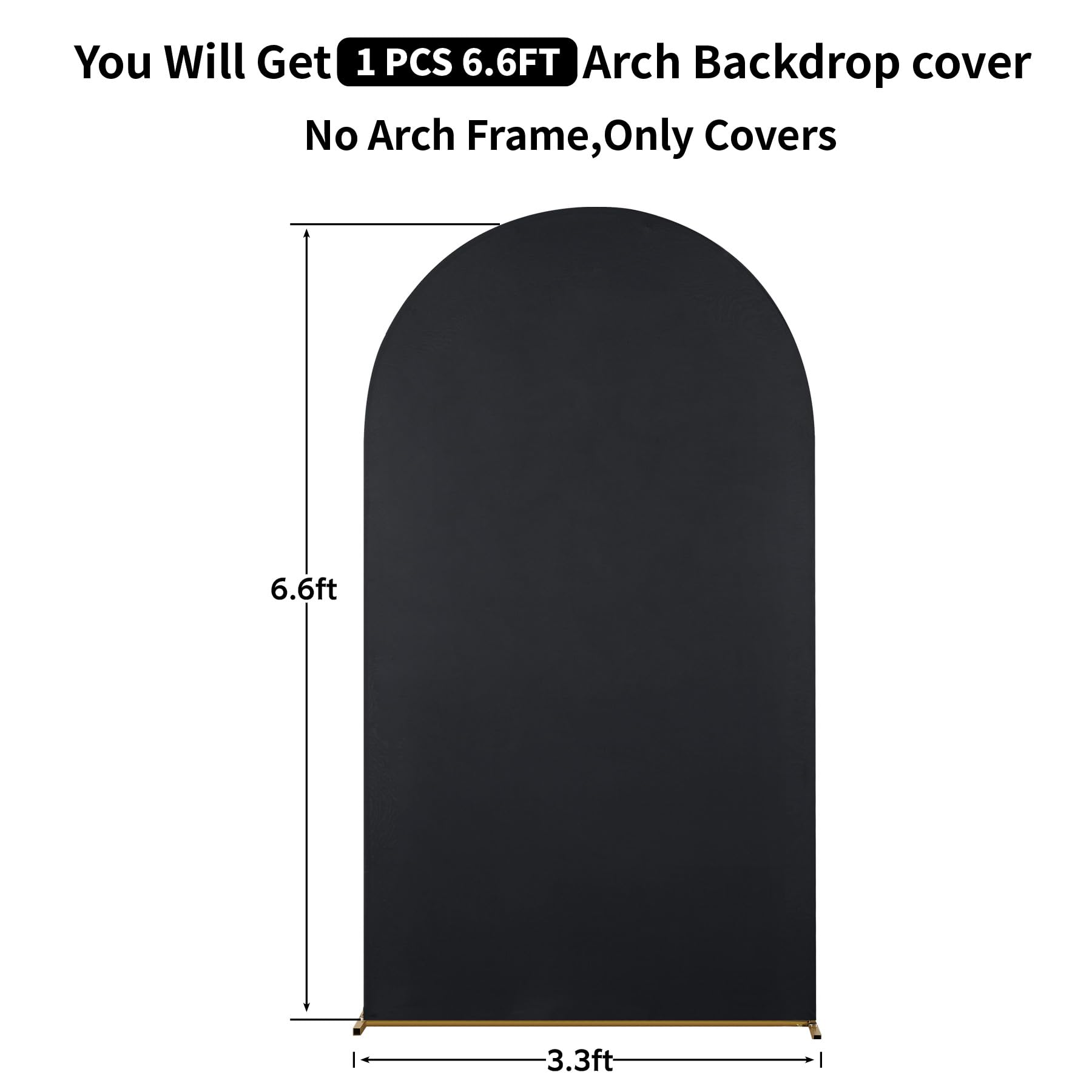 Snapklik.com : 6.6ft Wrinkle Free Black Arch Cover For 6.6ft Arch Frame ...