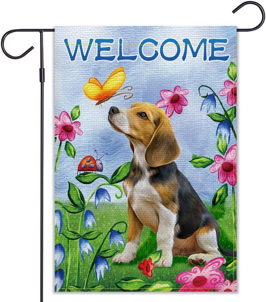 Amazon.com : Beagle - Best of Breed Butterfly Garden Flag : Patio, Lawn ...
