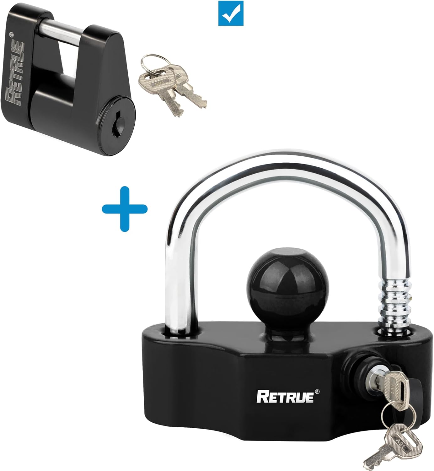 Amazon.com: RETRUE Universal Coupler Lock Trailer Locks Ball Hitch ...