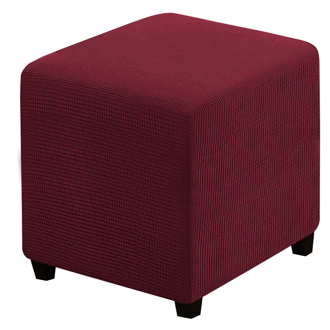 Amazon.com: RHYII Ottoman Covers Slipcover Square Jacquard Fabric ...
