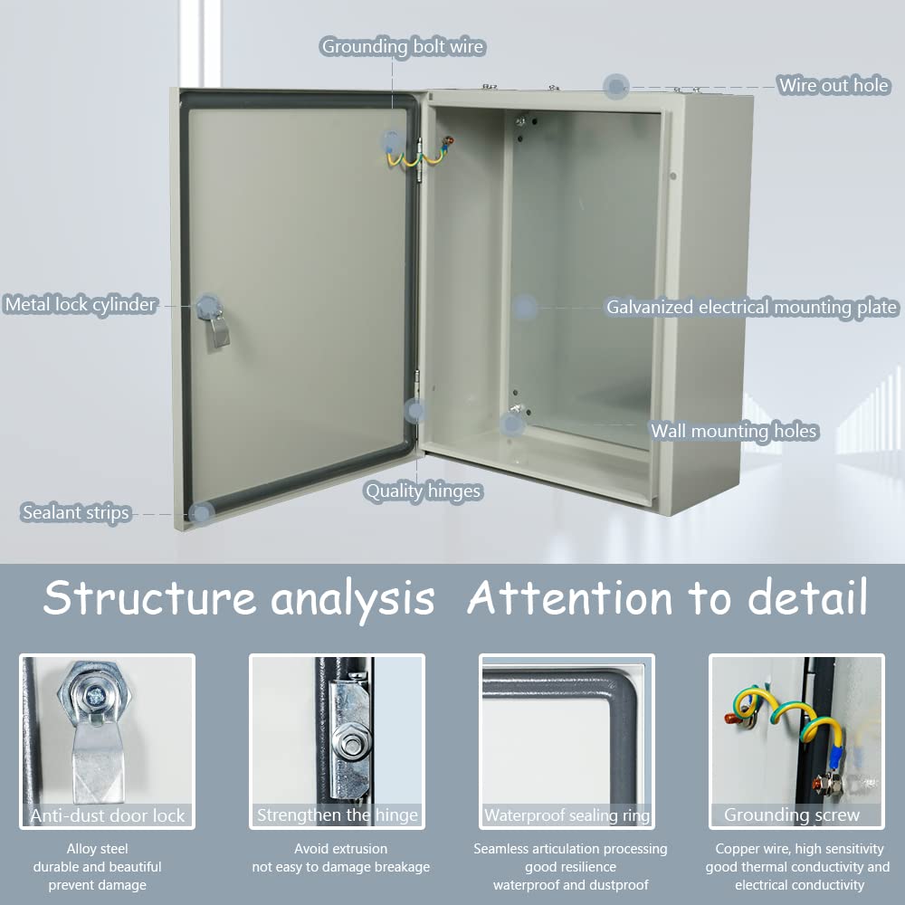 Supllueer Steel Enclosure Box Electrical Box IP66 Water and Dust ...
