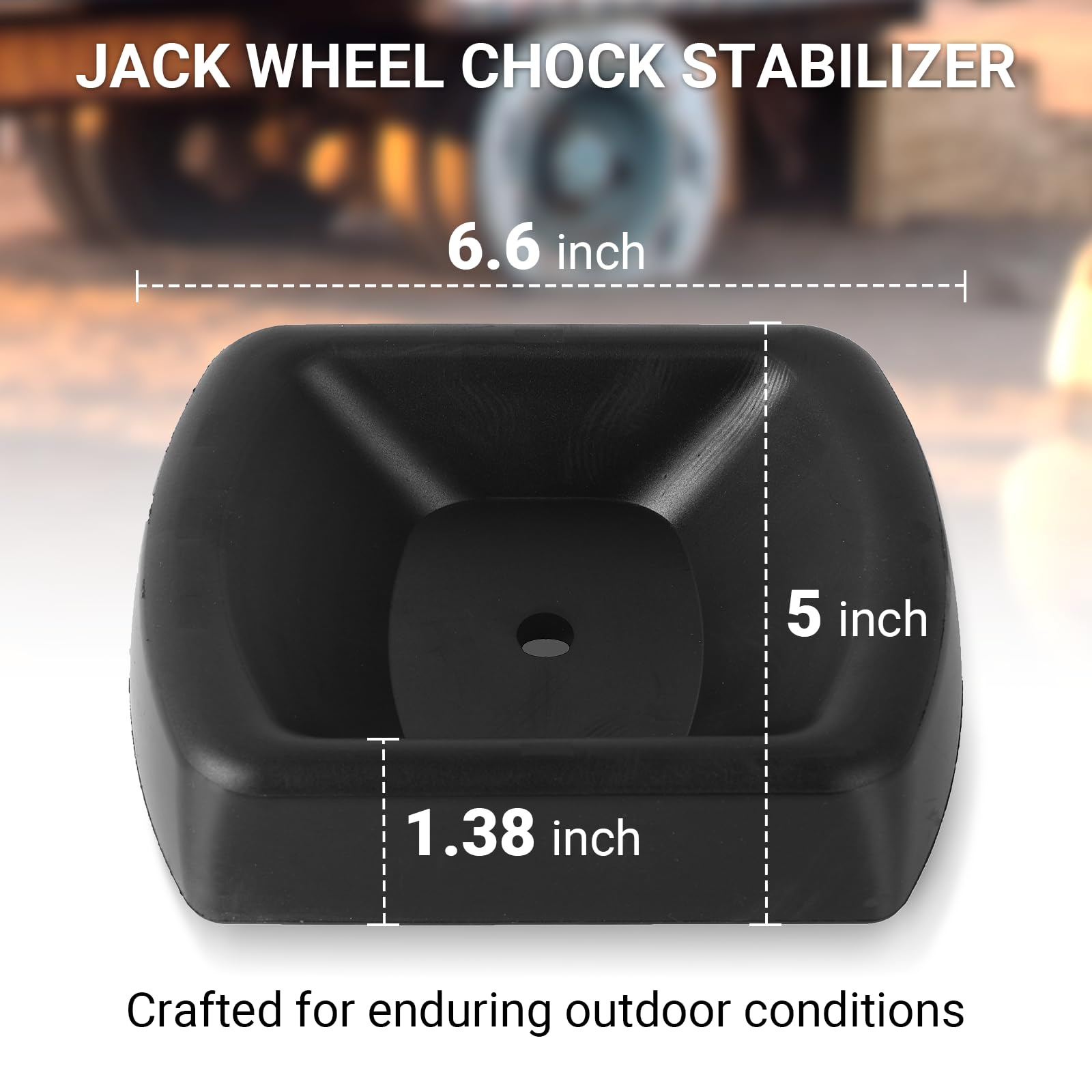 Snapklik.com : Jack Wheel Chock Stabilizer - Heavy Duty Rubber Dual ...