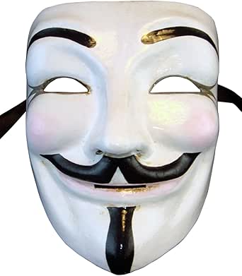 Amazon.com: Venetian Full Face Mask Volto Vendetta for Men White ...