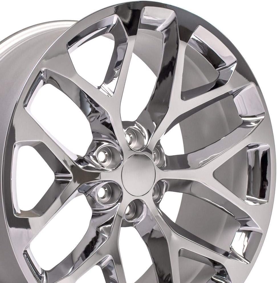Amazon.com: 24 Inch Chrome Snowflake Rims Replica Wheels with 295/35R24 ...