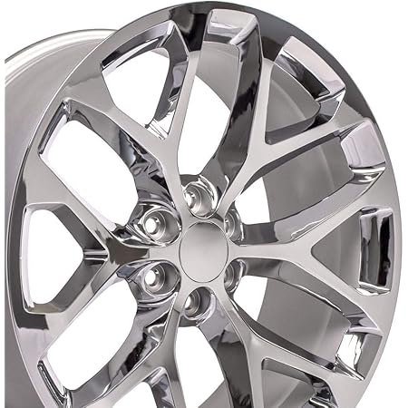 Amazon.com: OE Wheels LLC 24 inch Rim Fits Chevy Silverado Snowflake Wheel CV98B 24x10 Chrome ...