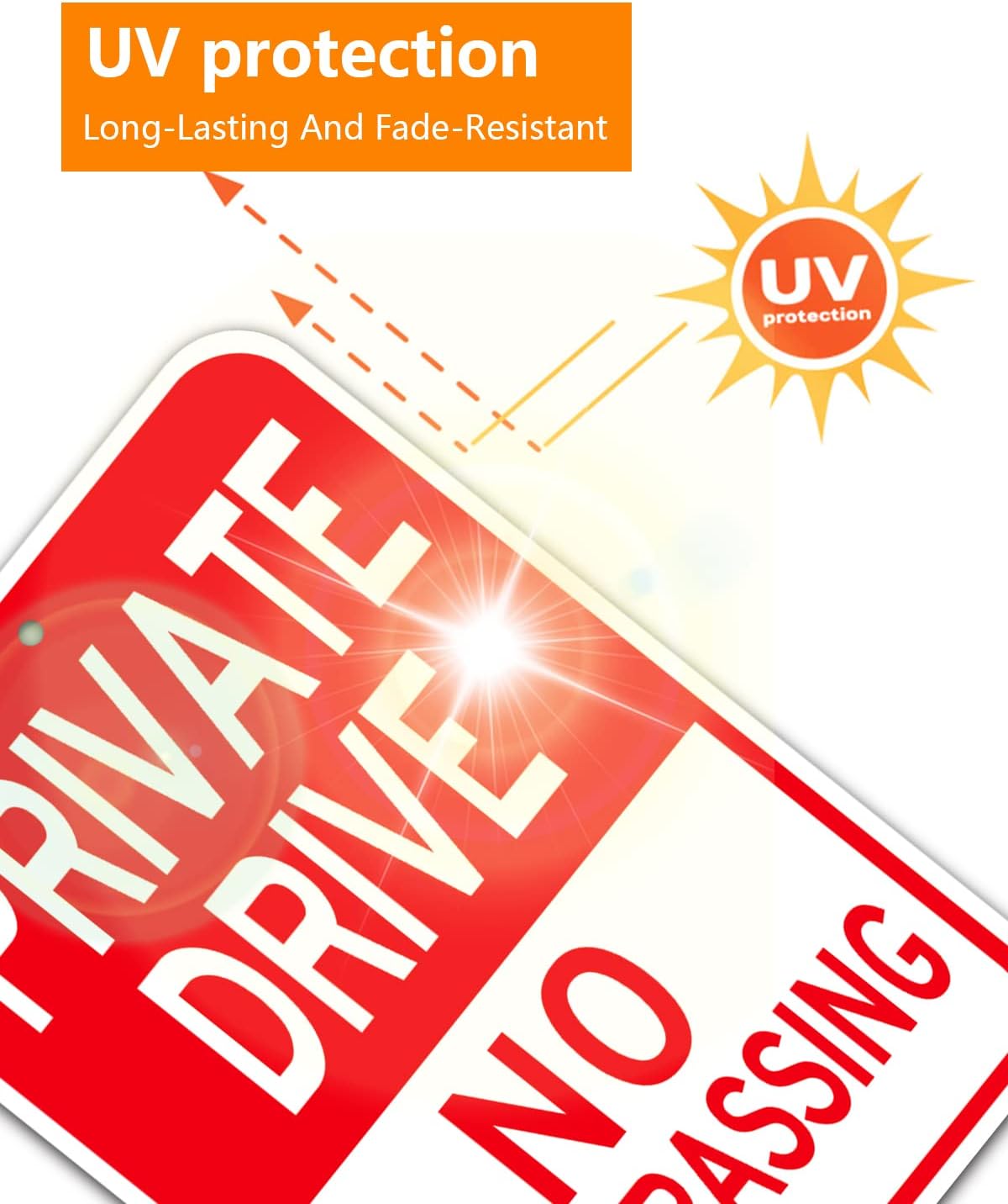 private driveway sign, (2 Pack) 12» X 18»Private Drive No Trespassing ...