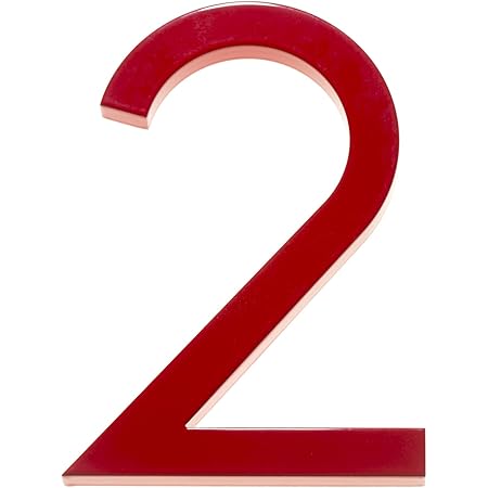 Amazon.com: Modern House Number Red Color Aluminum Modern Font Number ...