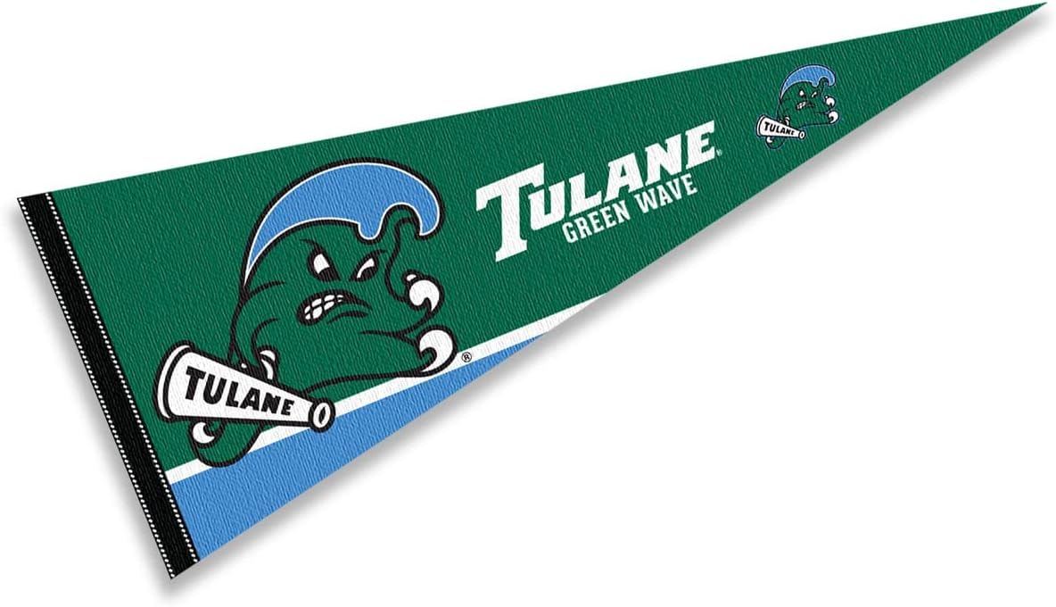 Amazon.com : Tulane Green Wave Pennant Full Size Felt : Sports & Outdoors