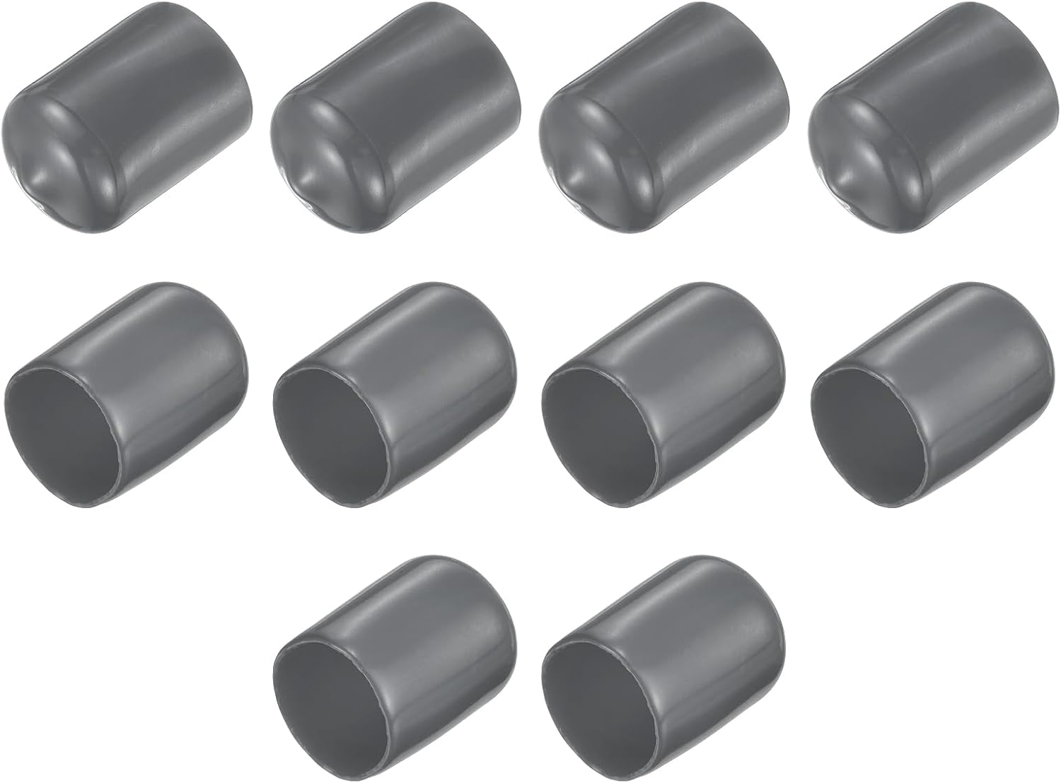 sourcing map 10pcs Rubber End Caps 18mm ID Vinyl Round End Cap Cover ...