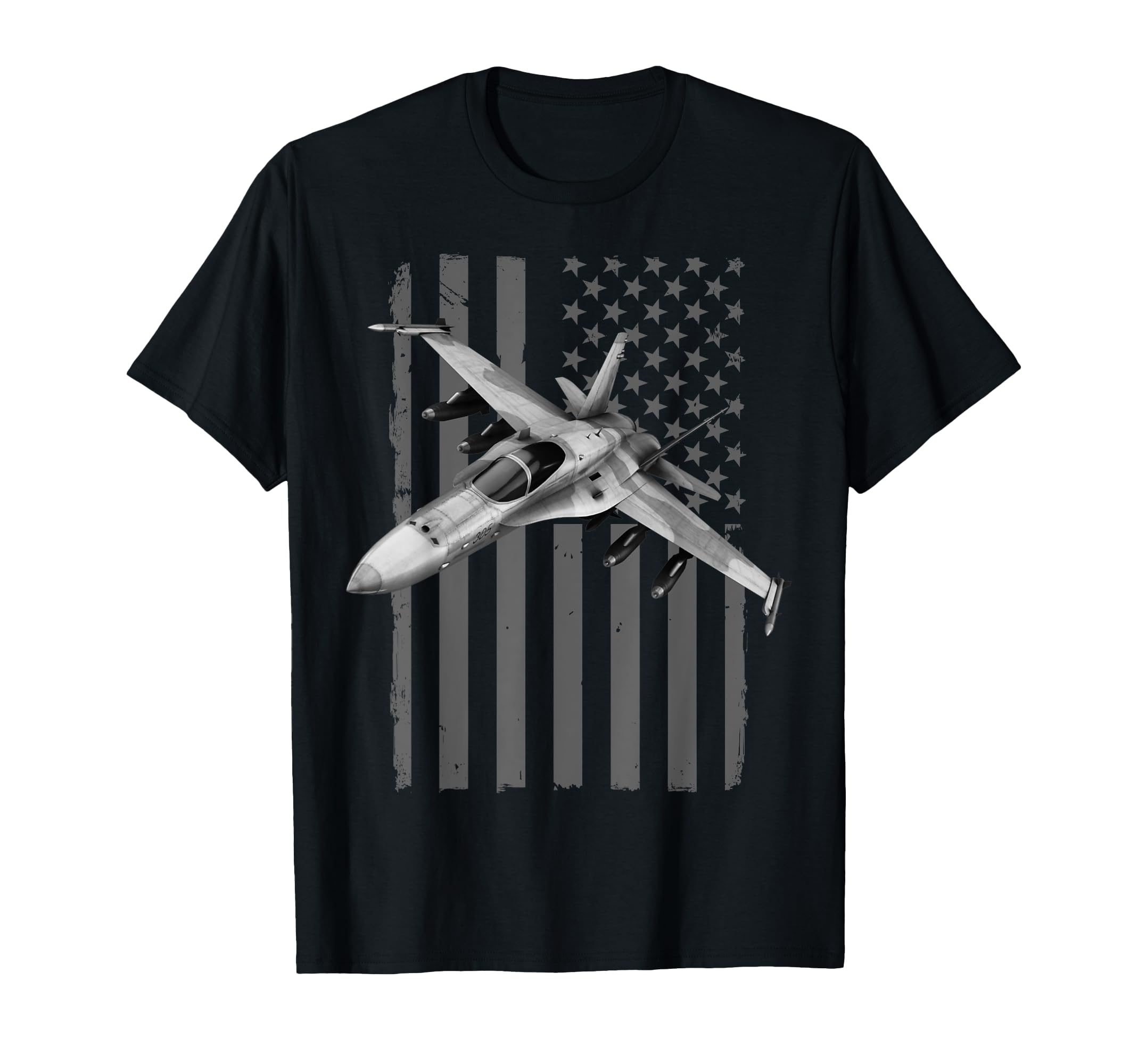 Amazon.com: US Jet Fighter Jet Plane Pilot American Flag Graphic T ...