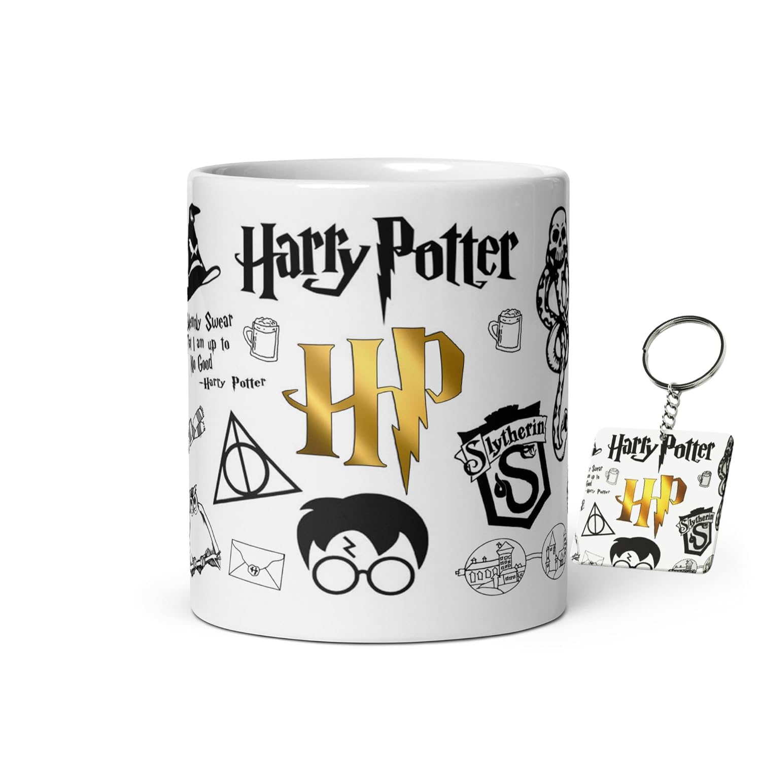 Buy PRECIOUS GIFTS Harry Potter Coffee Mug & Keychain Set Wizarding ...