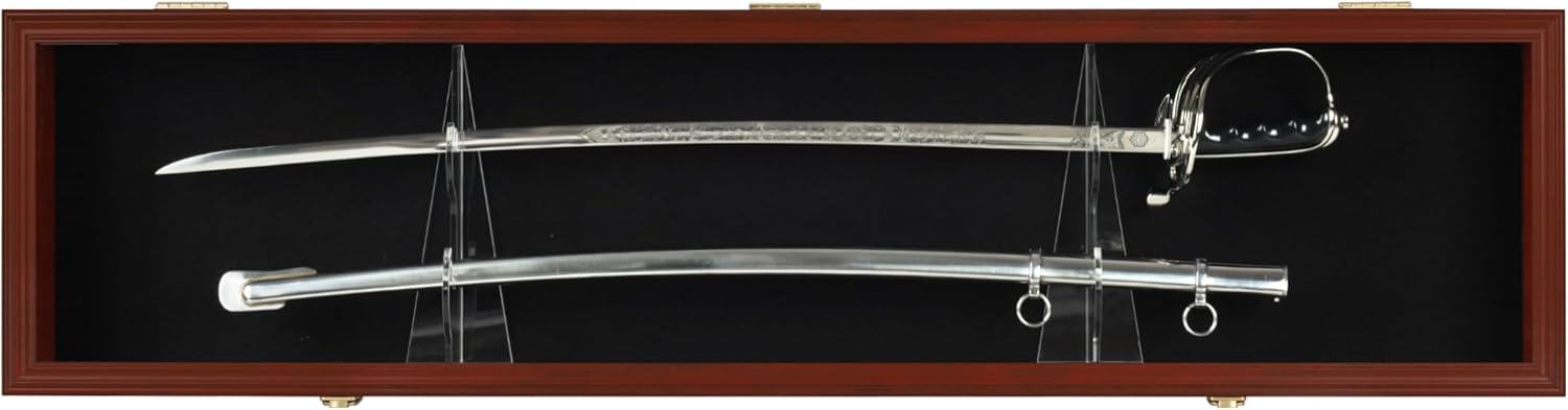 Amazon.com: Sword Display Case Cabinet Stand Holder Wall Rack Holds ...