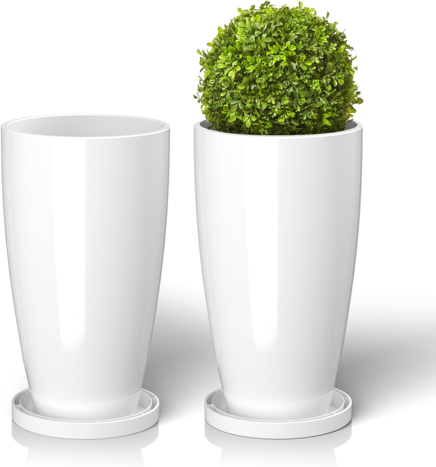 Amazon.com : Keter Set of 2 Resin Modern Outdoor 22 Inch Tall Large ...