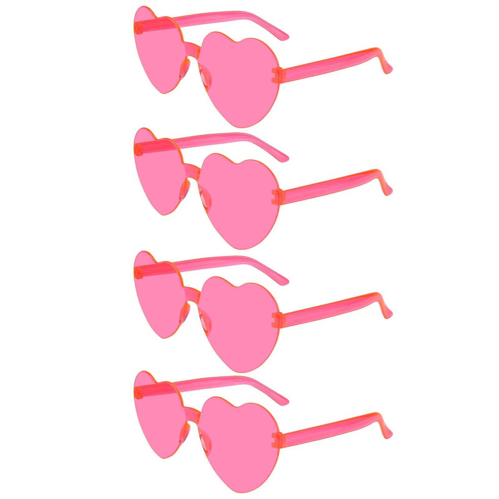 Amazon.com: NACHLYNN 4 Pairs Rose Red Heart Sunglasses for Women ...