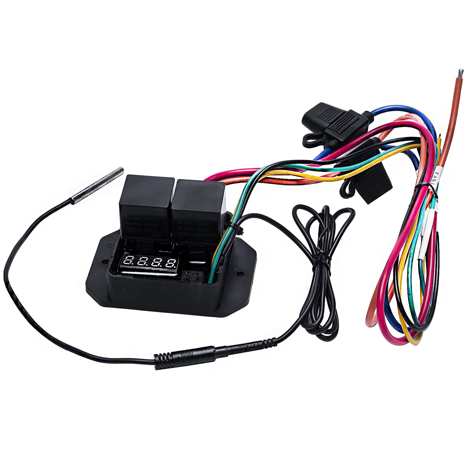 Amazon.com: TOPVOP Digital Thermatic Fan Switch Kit for 12V or 24V ...