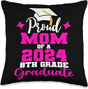 Amazon.com: Proud Mom of 2024 8th Grade Graduate Middle School Grad ...