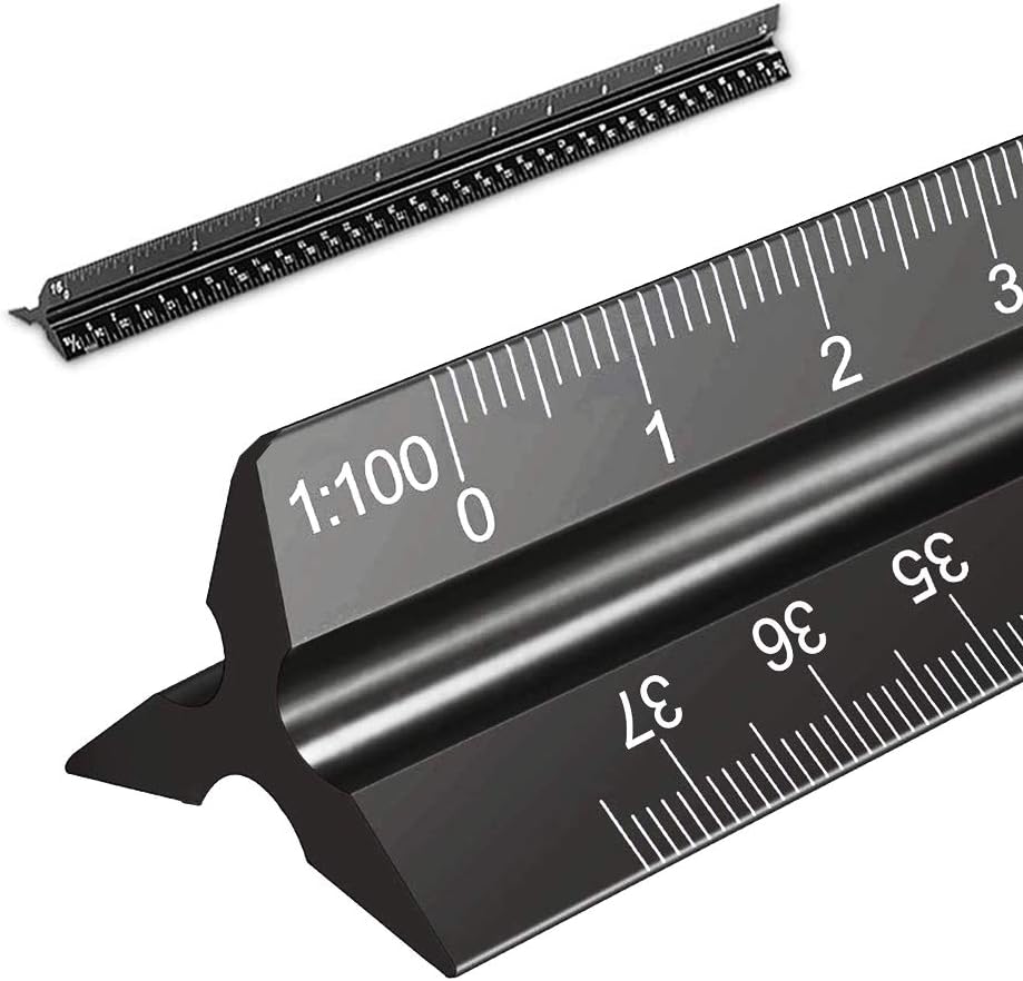 Matrix Aluminium Triangular Scale Ruler for Architects & Engineers ...