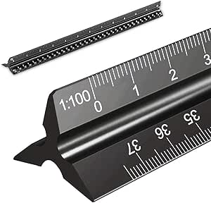 Matrix Aluminium Triangular Scale Ruler for Architects & Engineers ...
