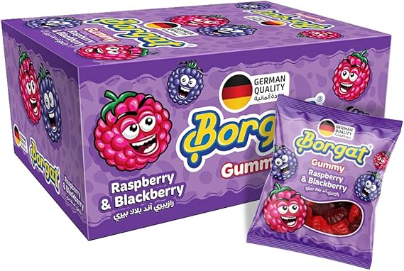 Borgat Raspberry Blackberry Gummy Candy, 12g x 24 - Pack of 1 : Buy ...