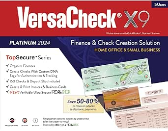 Amazon.com: VersaCheck X9 Platinum 2024 – 5 User Finance and Check ...