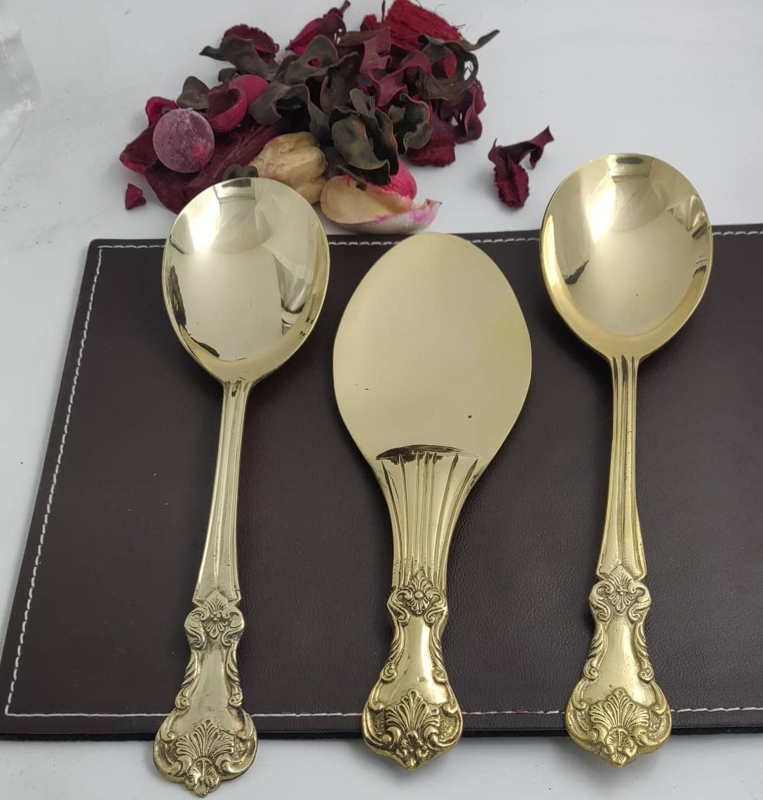 Buy Serving Spoon Set – 2 Curry Spoons & 1 Rice Spoon Combo ...