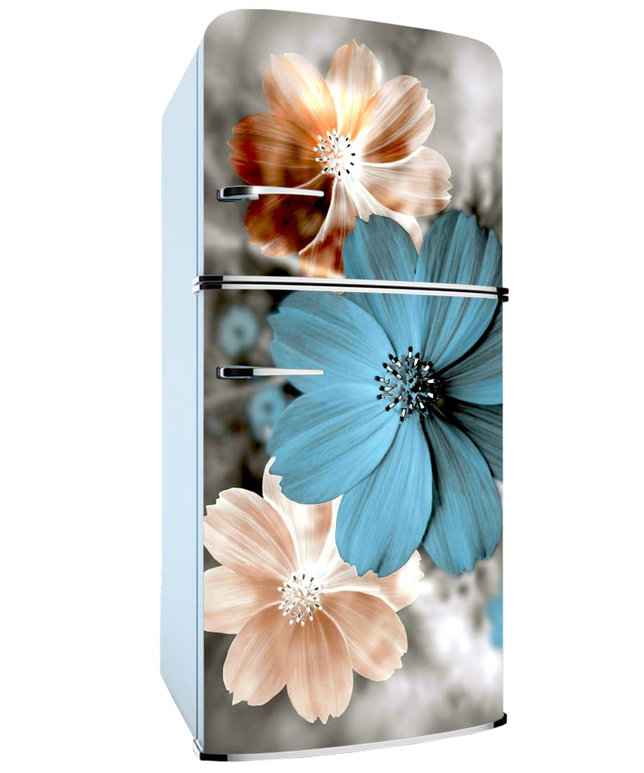 RK Digital Mart Floral & Botanical Fridge Sticker | Double Door Fridge ...