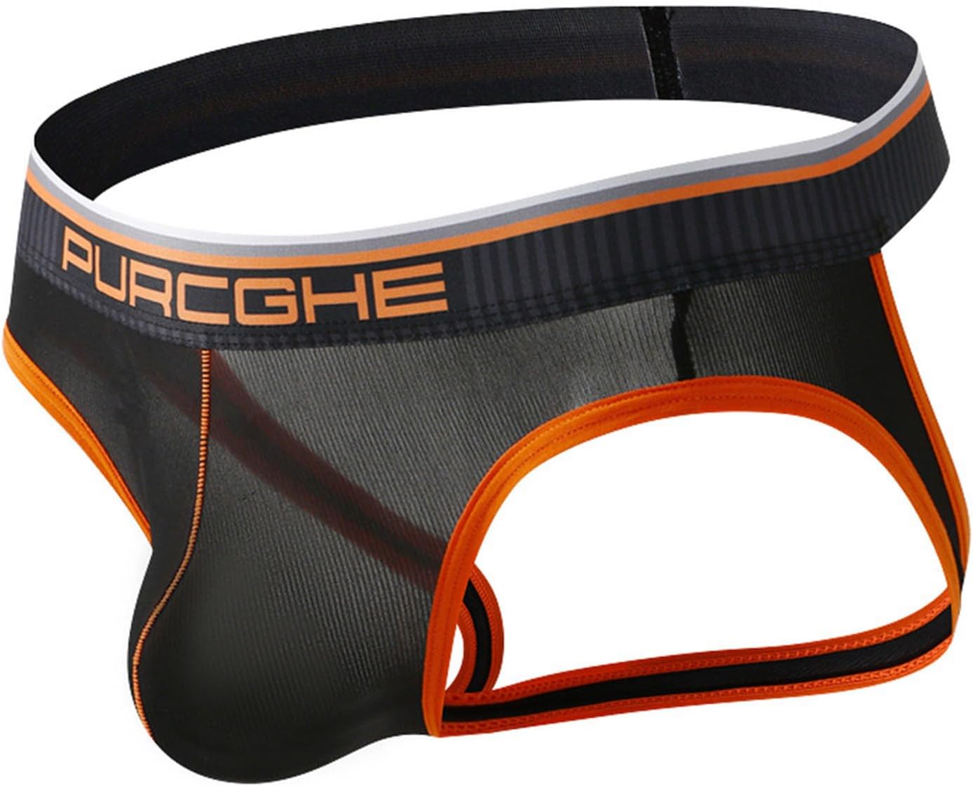 Men's Sexy Jockstrap Underwear Athletic Supporter Briefs See Through Lingerie Jock Strap Low ...