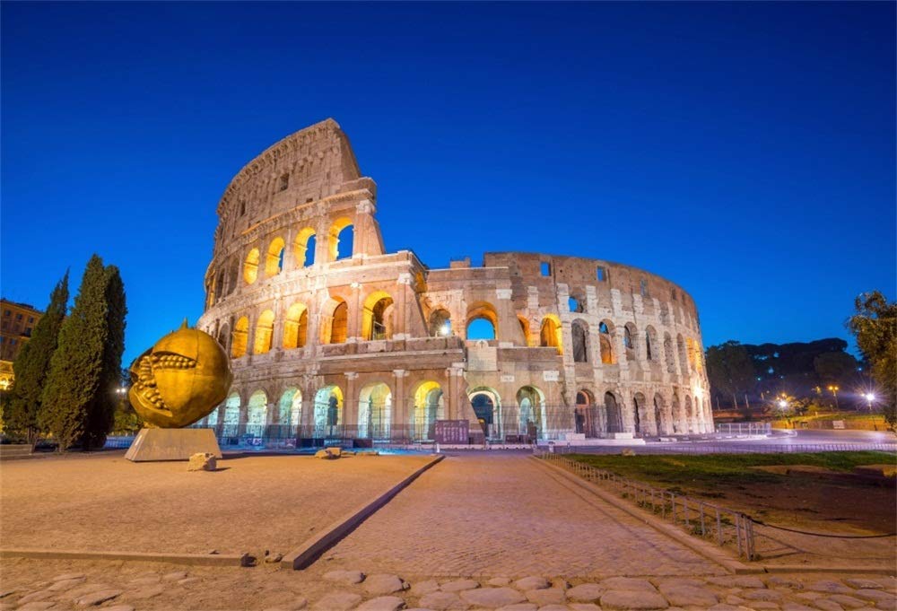Roman Empire Buildings At Night